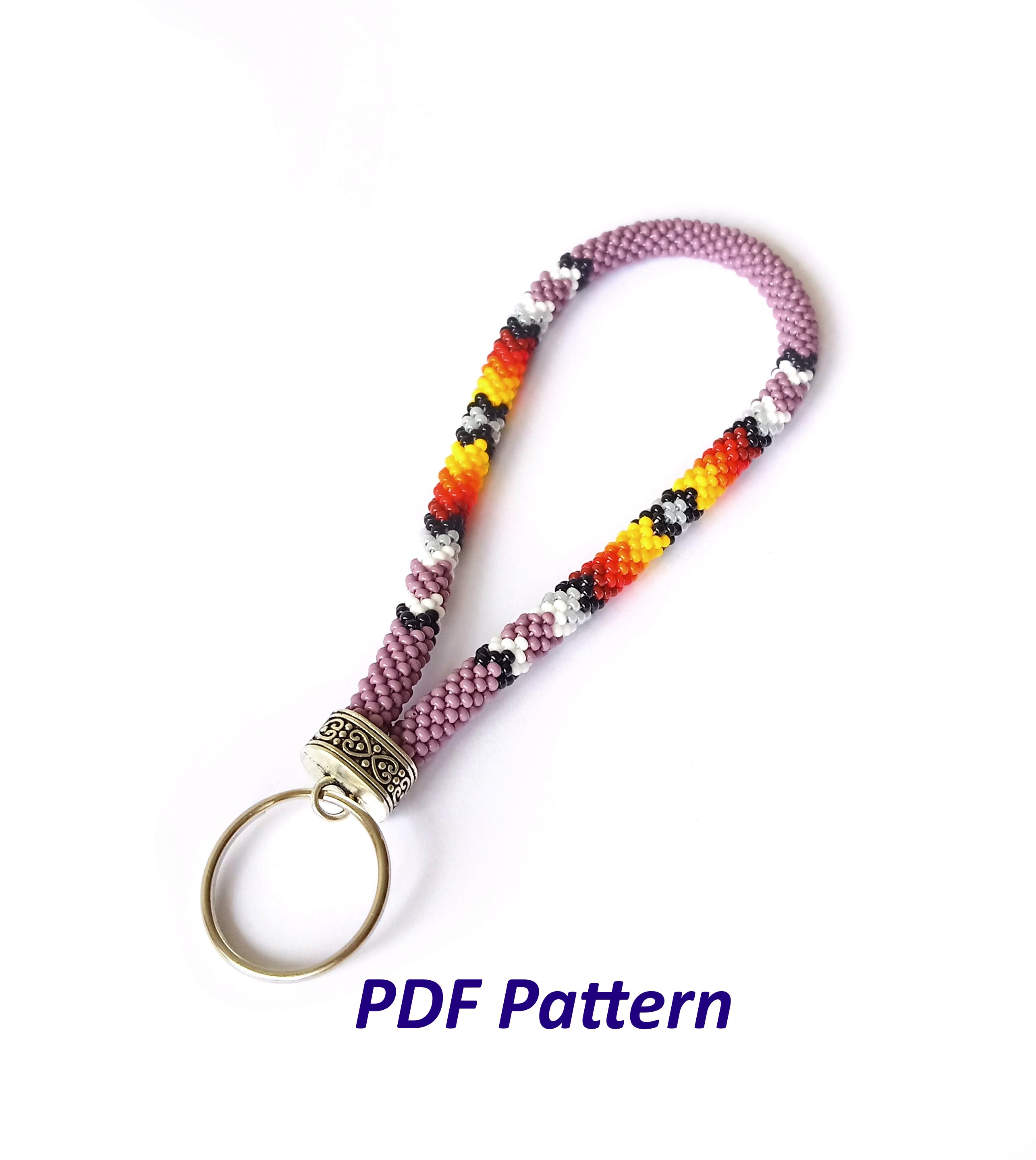Beaded CROCHET Wristlet Keychain Pattern: Native American Style (PDF ...