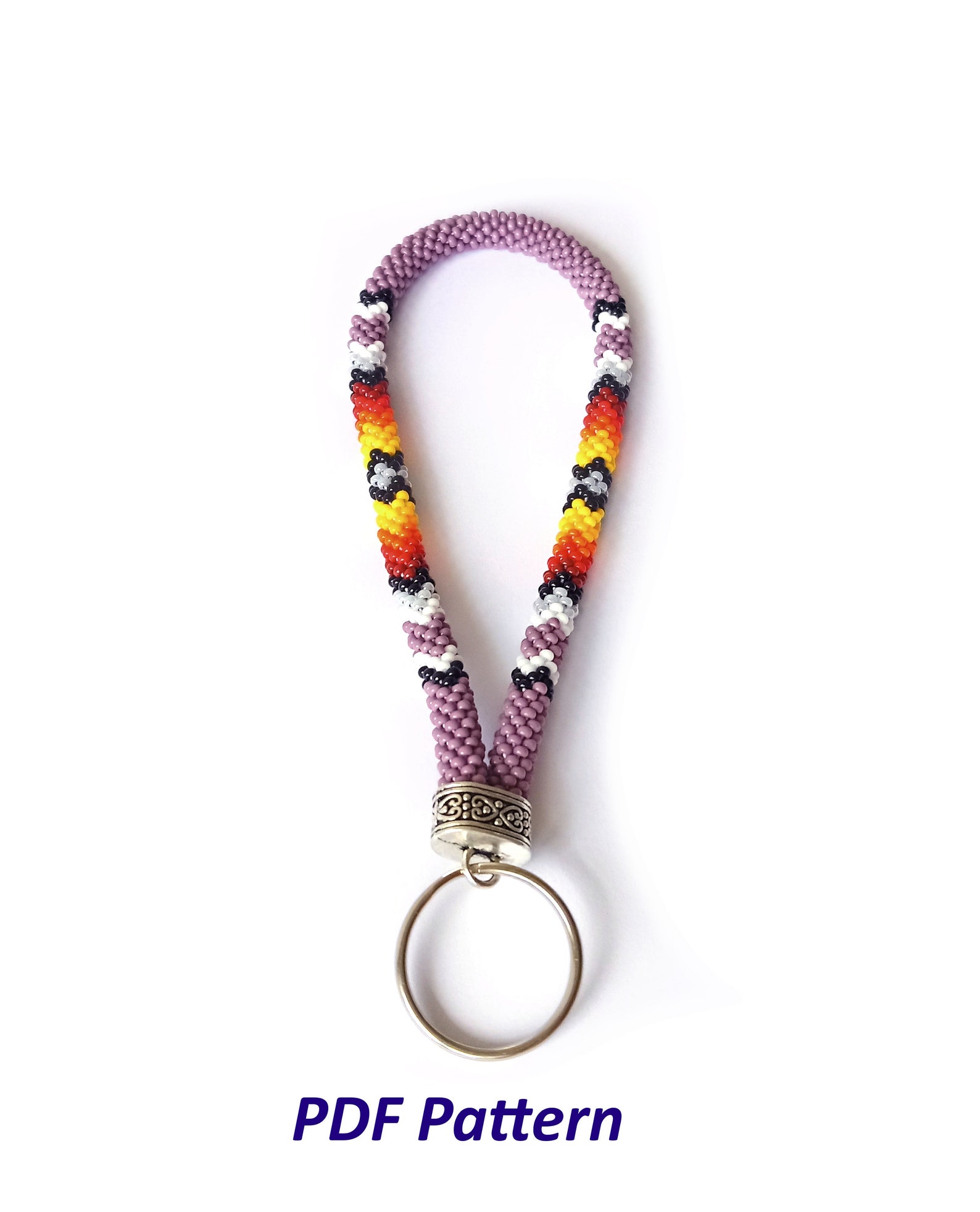 Beaded CROCHET Wristlet Keychain Pattern: Native American Style (PDF ...