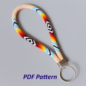 PDF Pattern Native American Inspired, Indian Style Wristlet Keychain ...