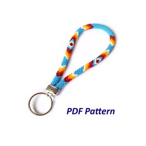 Beaded CROCHET Keychain Pattern: Native American Style Wristlet (PDF ...