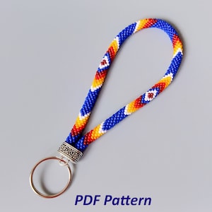 PDF Pattern Native American Inspired, Indian Style Wristlet Keychain ...