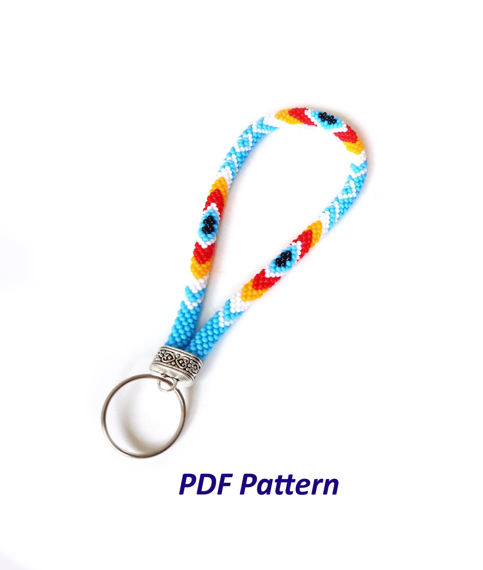 Beaded CROCHET Wristlet Keychain Pattern: Native American Style (PDF ...