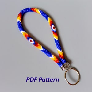 PDF Pattern Native American Inspired, Indian Style Wristlet Keychain ...