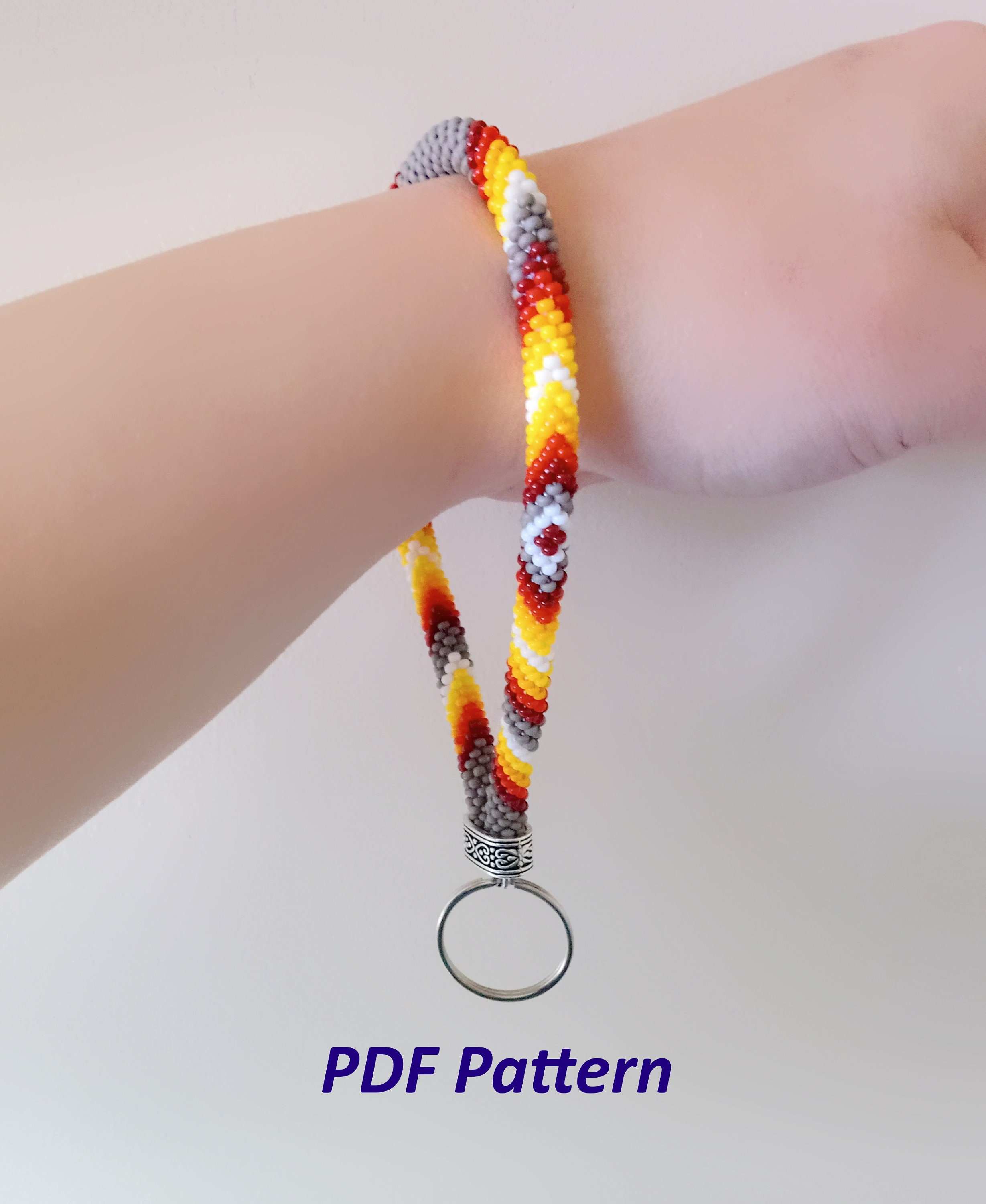 PDF Pattern Native American Indian Style Wristlet Keychain, Beaded ...