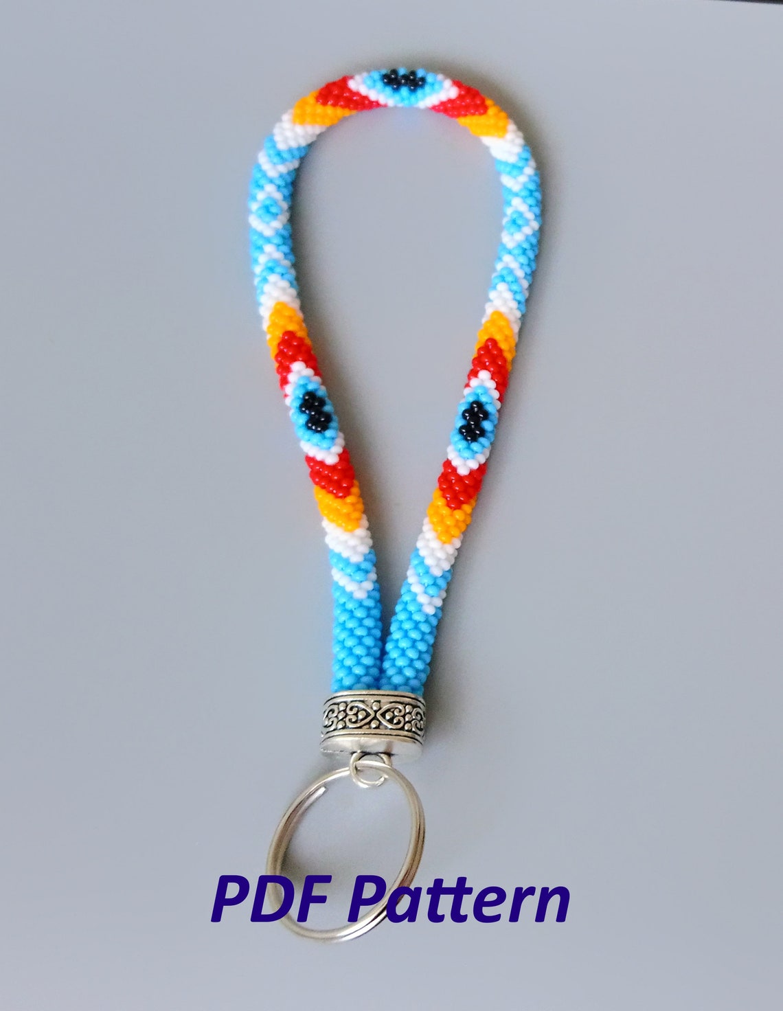 Beaded CROCHET Wristlet Keychain Pattern: Native American Style (PDF ...