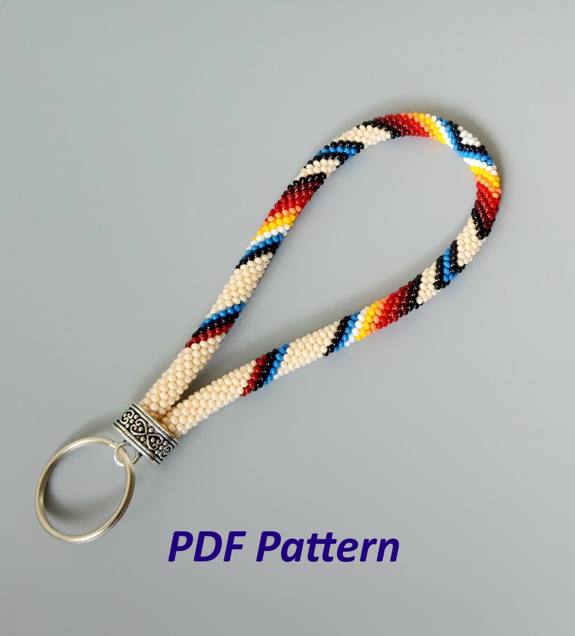 Beaded CROCHET Wristlet Keychain Pattern: Native American Style (PDF ...