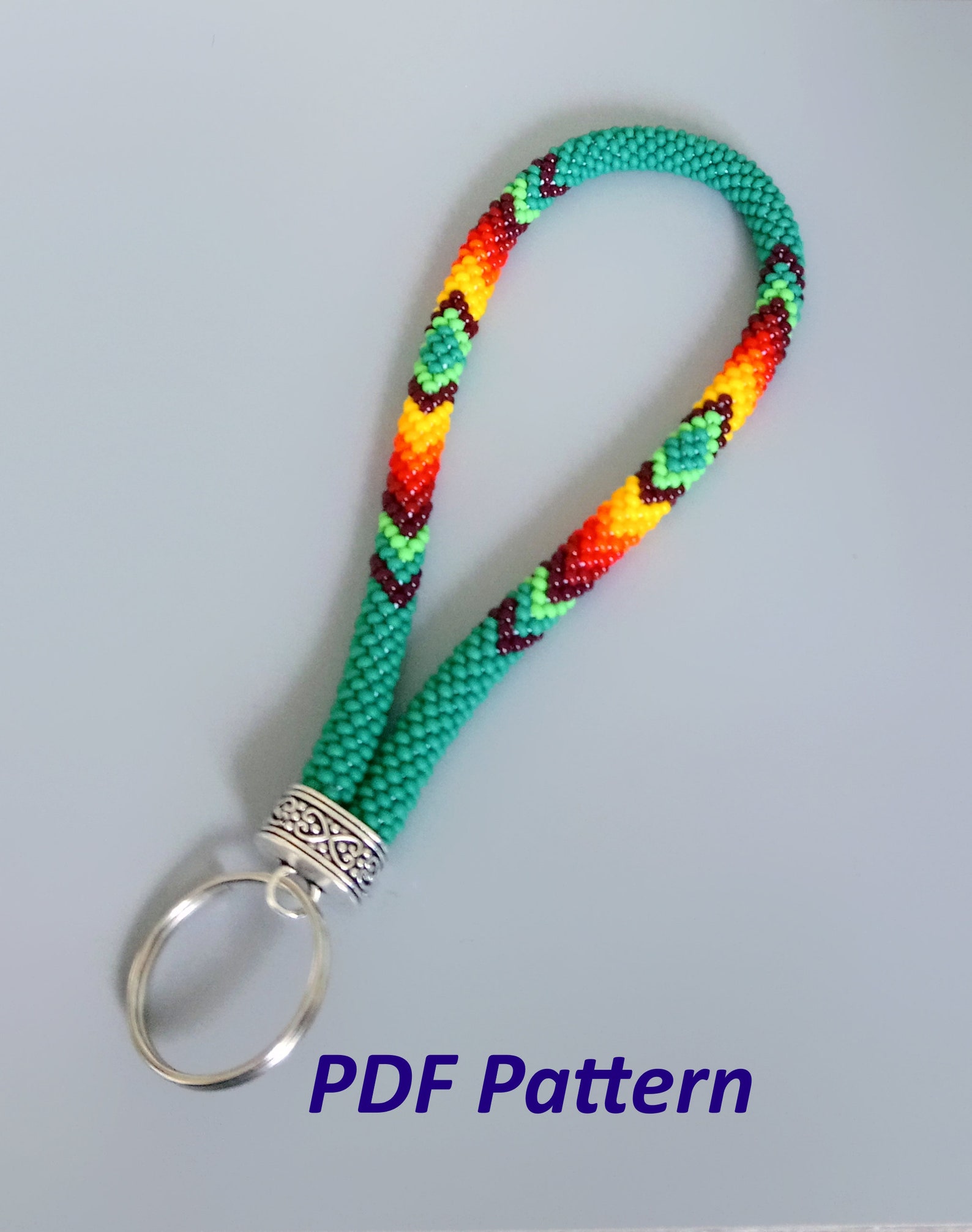 Beaded CROCHET Wristlet Keychain Pattern: Native American Style (PDF ...