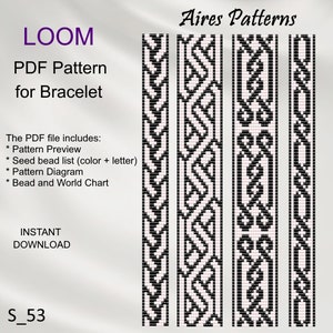 Celtic Knot Bead Loom Bracelet Patterns: Miyuki Delica DIY (PDF Pattern ...