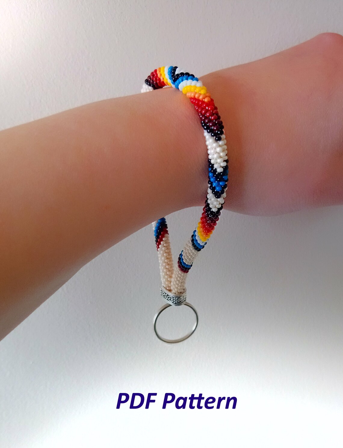 Beaded CROCHET Wristlet Keychain Pattern: Native American Style (PDF ...