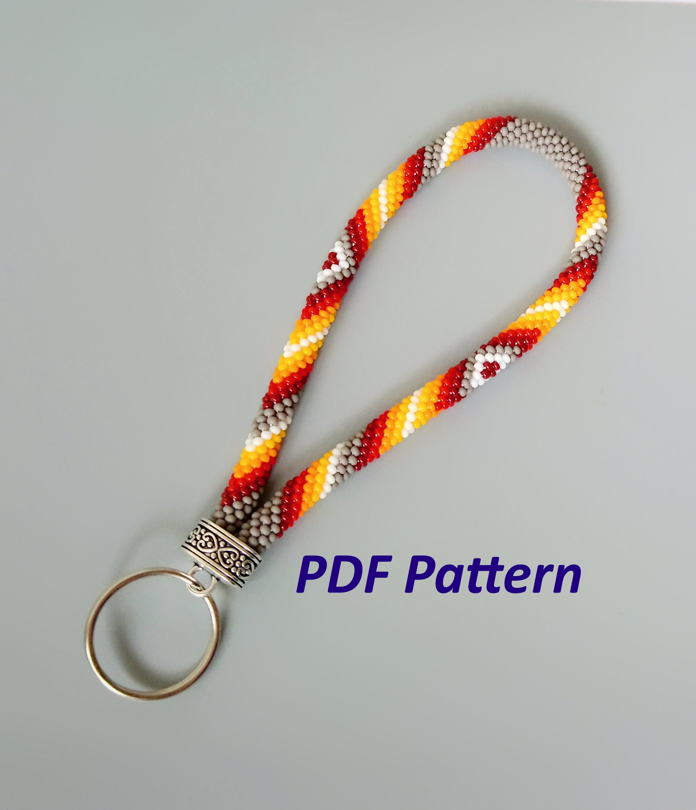 PDF Pattern Native American Indian Style Wristlet Keychain, Beaded ...