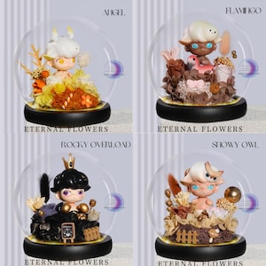 Dimoo Retro Series Popmart Eternal Flowers With LED Light Figures ...