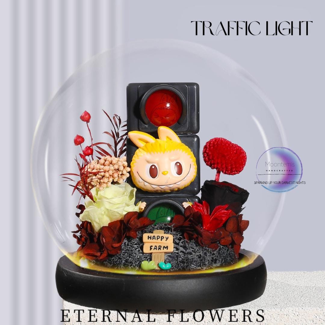 Labubu Almost Hidden Series Eternal Flowers With LED Light Figures ...