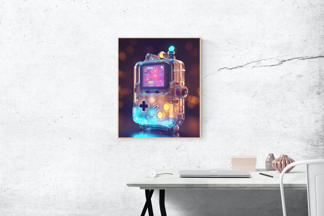 Game Boy Art Print Nineties Wall Art Decor Photorealistic - Etsy
