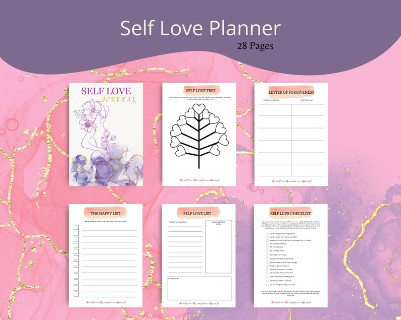 Self-love Planner | Self Love Planner | Instant PDF Download | Size A4 ...