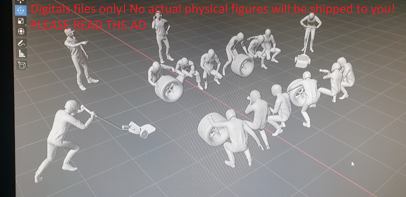 Formula 1 Pit Crew Stls in 1/32 Scale for 3D Printing. Digital Files ...