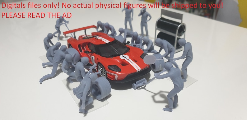 Formula 1 Pit Crew Stls in 1/32 Scale for 3D Printing. Digital Files ...