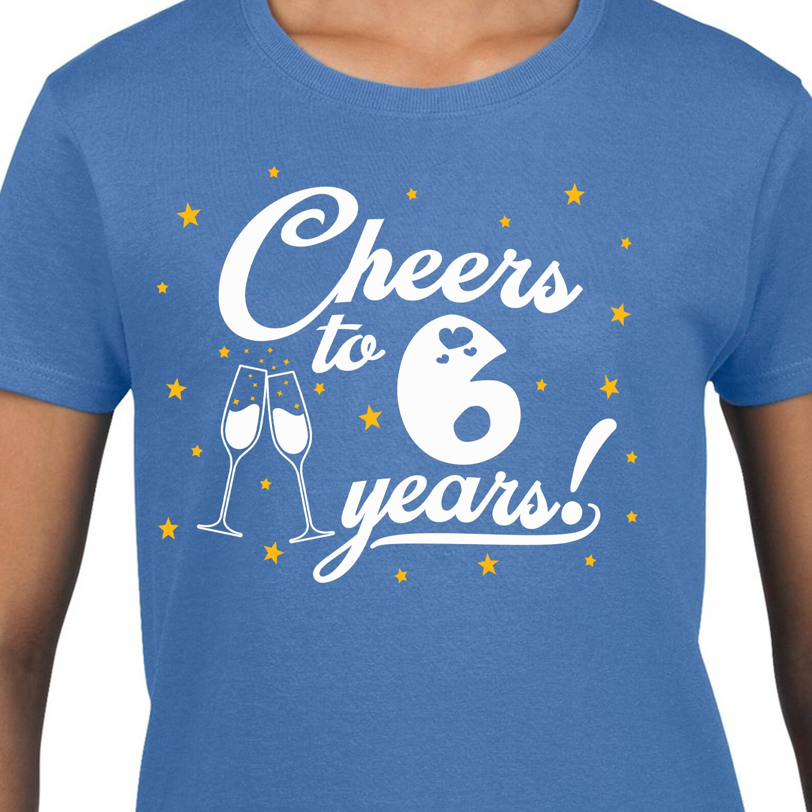 Cheers to 6 Years Couples Set Cut Files Cricut Silhouette - Etsy