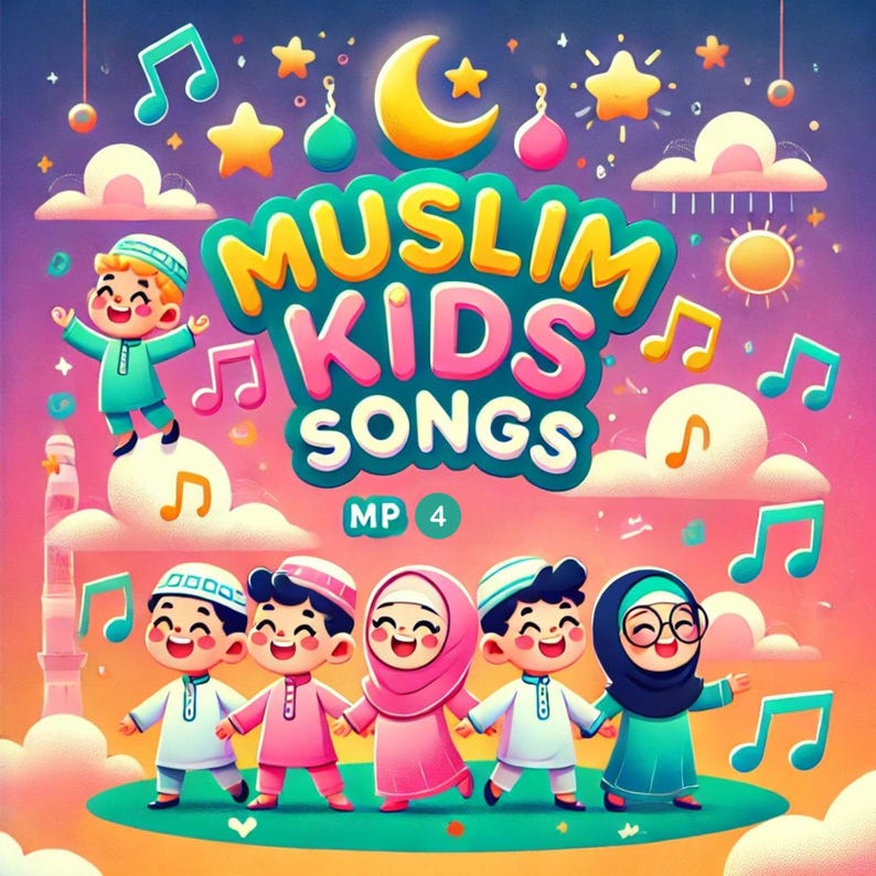 Nursery Rhymes With Lyrics for Muslim Kids | Preschool Songs | Learn 12 ...