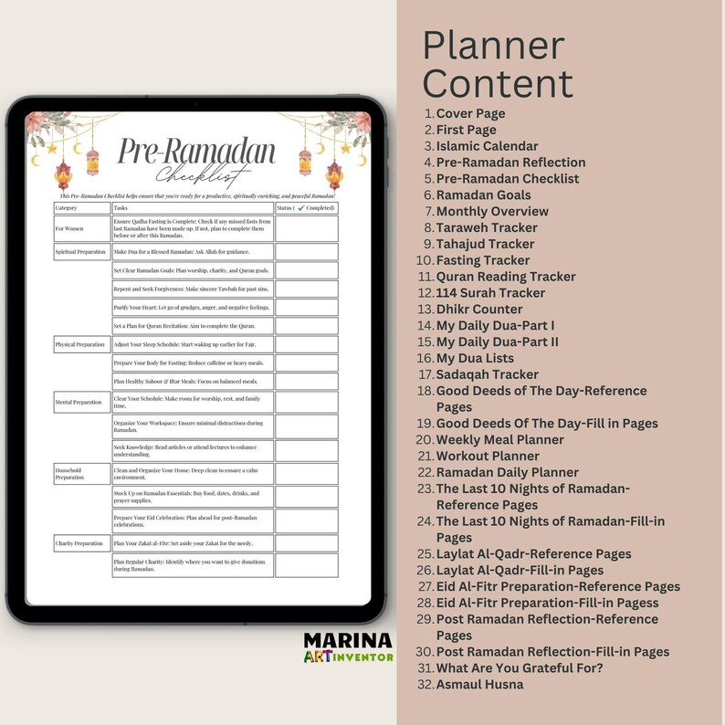 Printable 2025 Ramadan Planner Premium Quality - Etsy