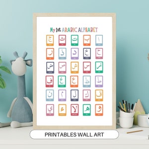 Arabic Alphabet Poster: Educational Kids Room Decor (printable) - Etsy