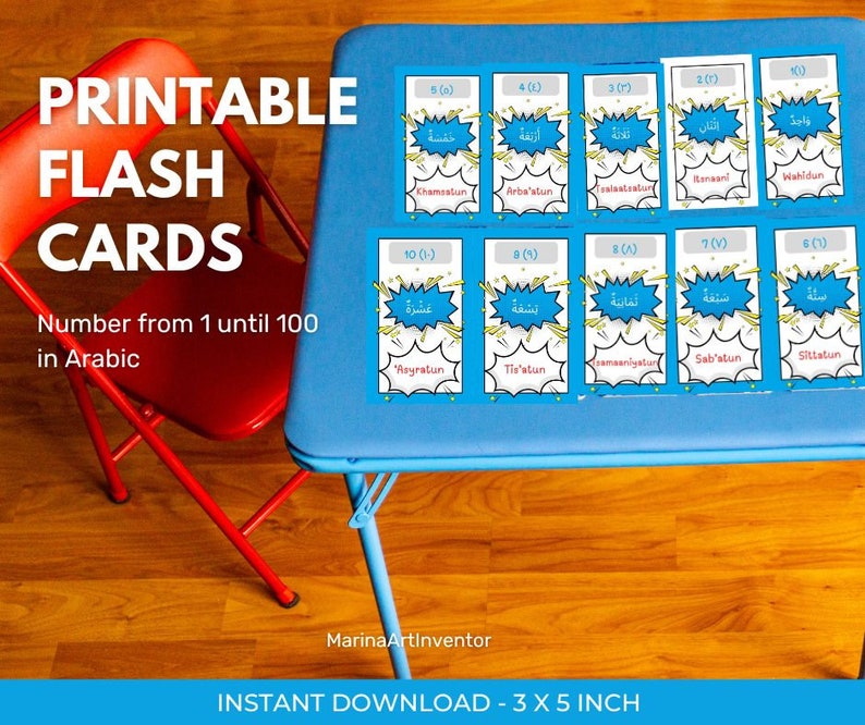 Printable Flashcards 1-100 in Arabic – Fun Educational Activity for ...