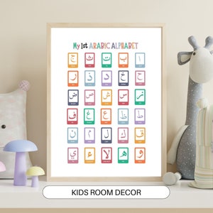 Arabic Alphabet Poster: Educational Kids Room Decor (printable) - Etsy