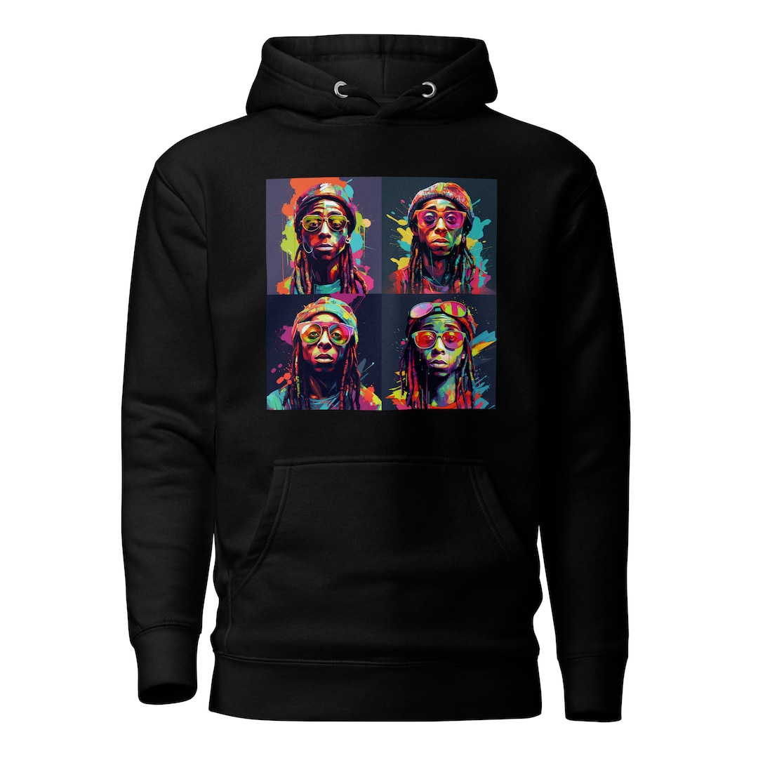 Lil Wayne Graphic Hoodie Colorful Weezy Hoodie Unique Lil Wayne Hoodie ...