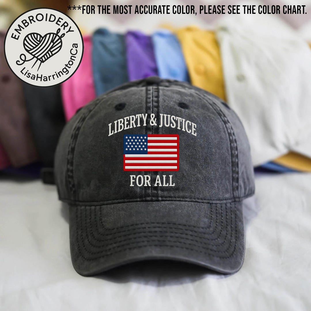 Embroidered Liberty and Justice for All Hat, 4th of July Hat, Resist ...