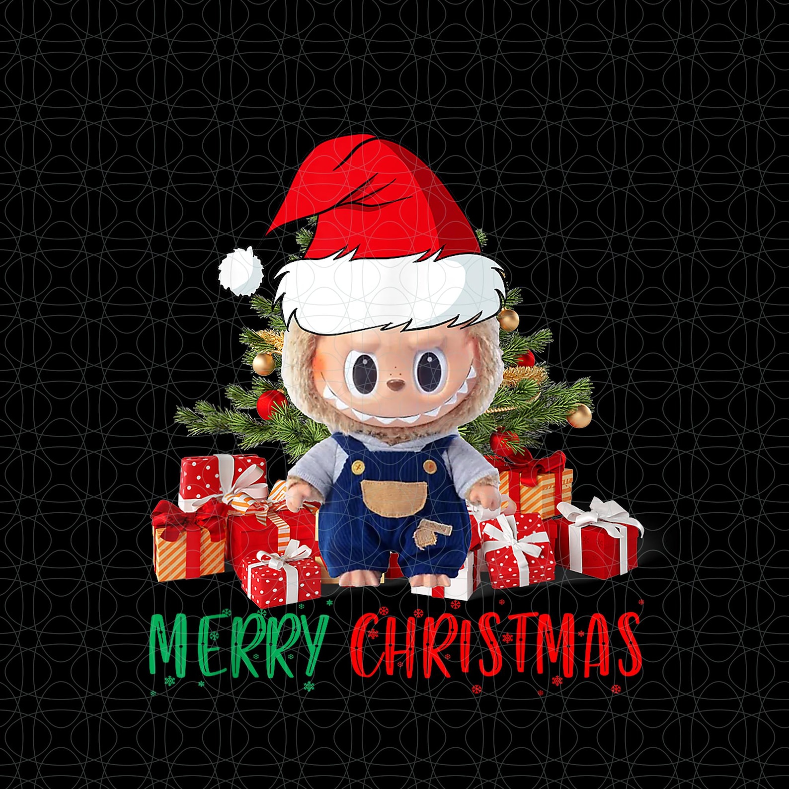 Labubu Merry Christmas Labubu Lovers Png, Christmas Vibes Png ...
