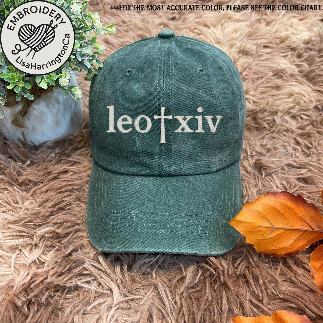 Embroidered Leo XIV New Pope Hat, Embroidered Caps, Religious Pope Hat ...