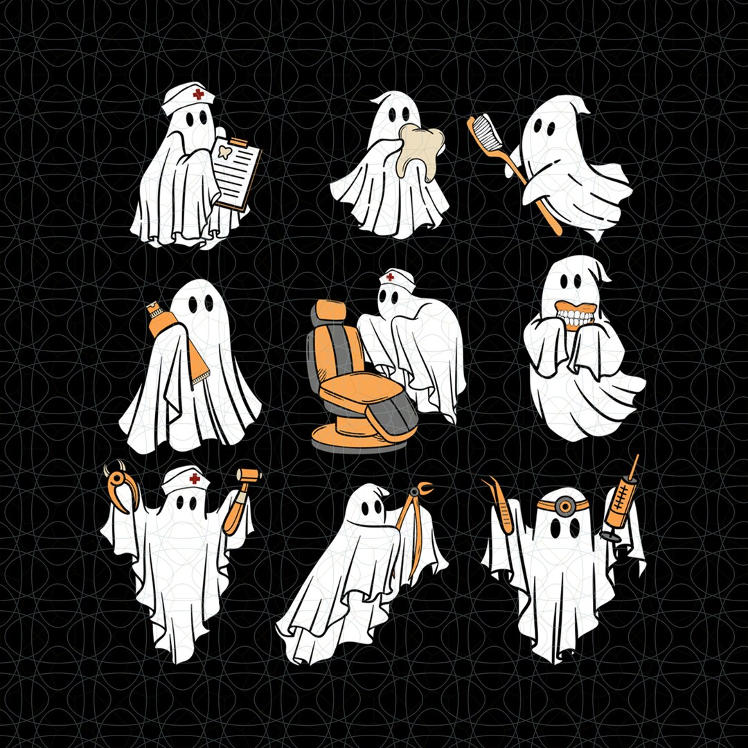 Spooky Halloween Dentist PNG, Dental Halloween PNG, Matching Halloween ...