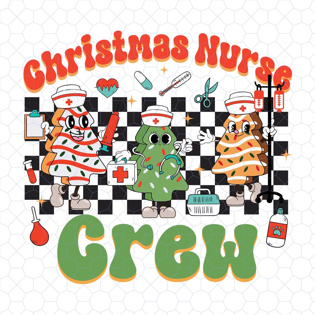 Christmas Nurse Png, Tree Nurse Crew Png, Nurse Holiday, Merry Xmas ...