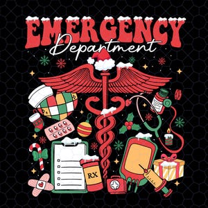 Emergency Department Christmas Tree Png, ER Nurse Christmas Png ...