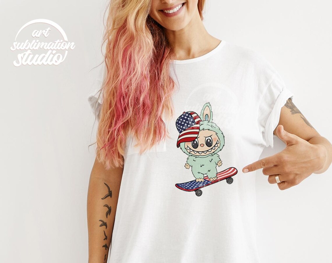 Labubu Png, 4th of July, America, USA Flag Colour, Independence Day ...