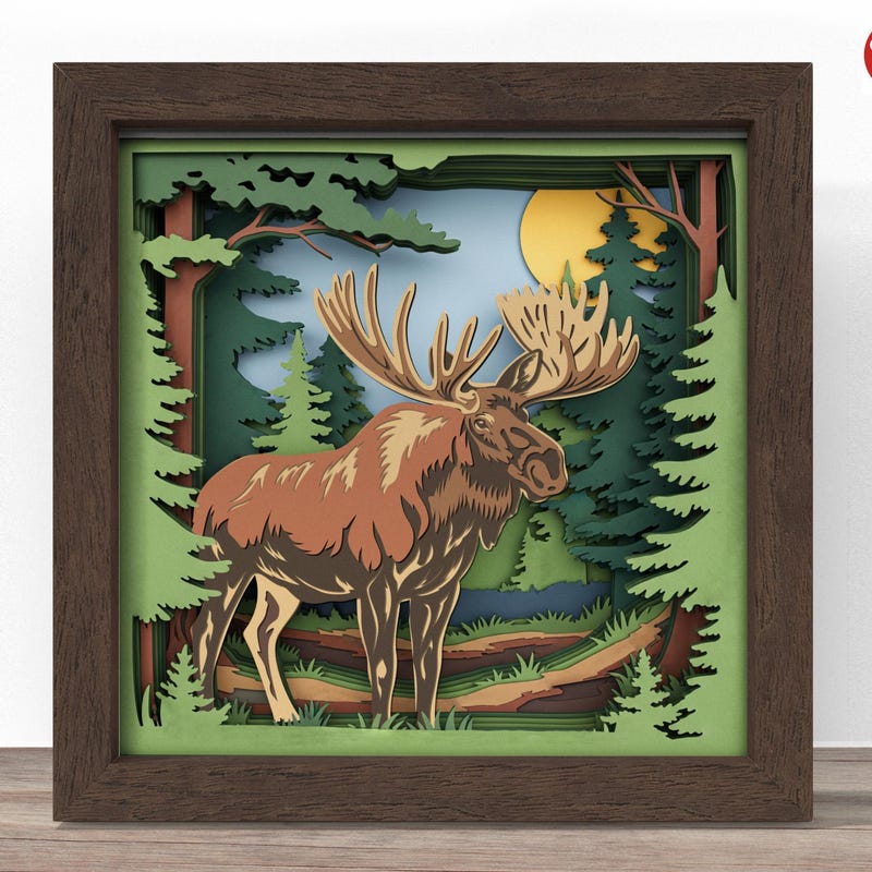 Laser Shadow Box Template - Etsy