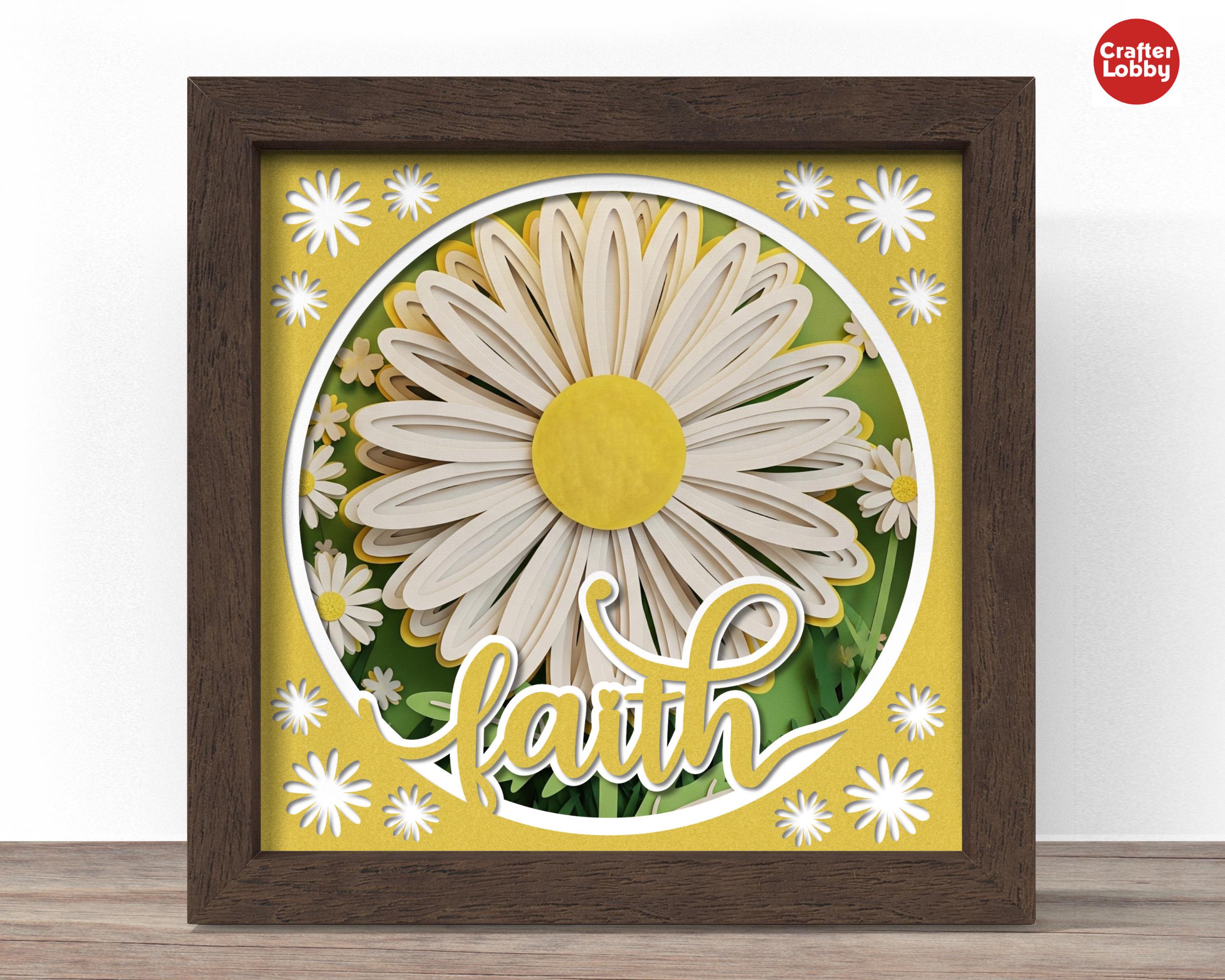 Daisy Shadow Box SVG: Faith, Religious, Cricut File - Etsy
