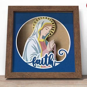 3d Faith Shadow Box SVG, Cricut SVG File, Religious Shadow Box File ...