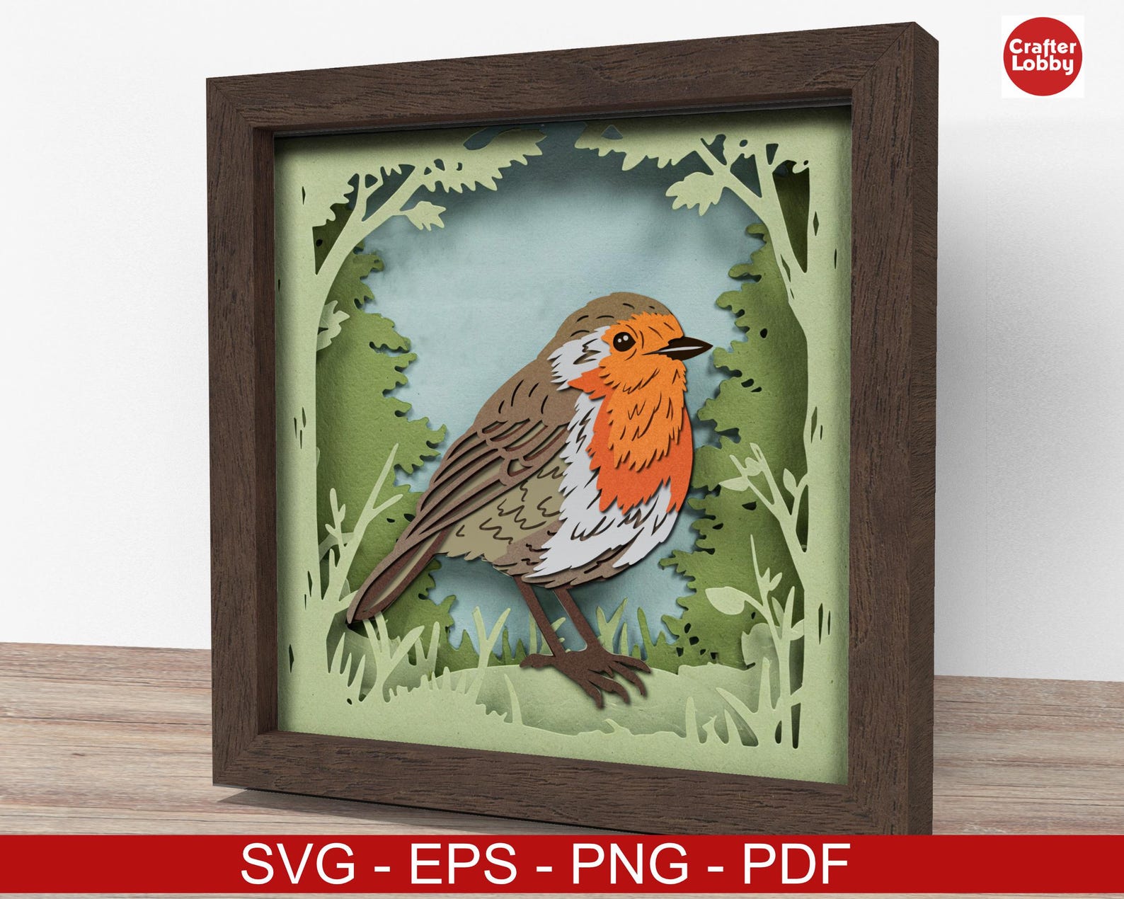 3D Robin Shadow Box SVG File: Cricut, Silhouette, (digital Download) - Etsy