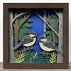 Layered Bird SVG, Shadow Box Template, Sparrow Bird 3D SVG Shadowbox ...