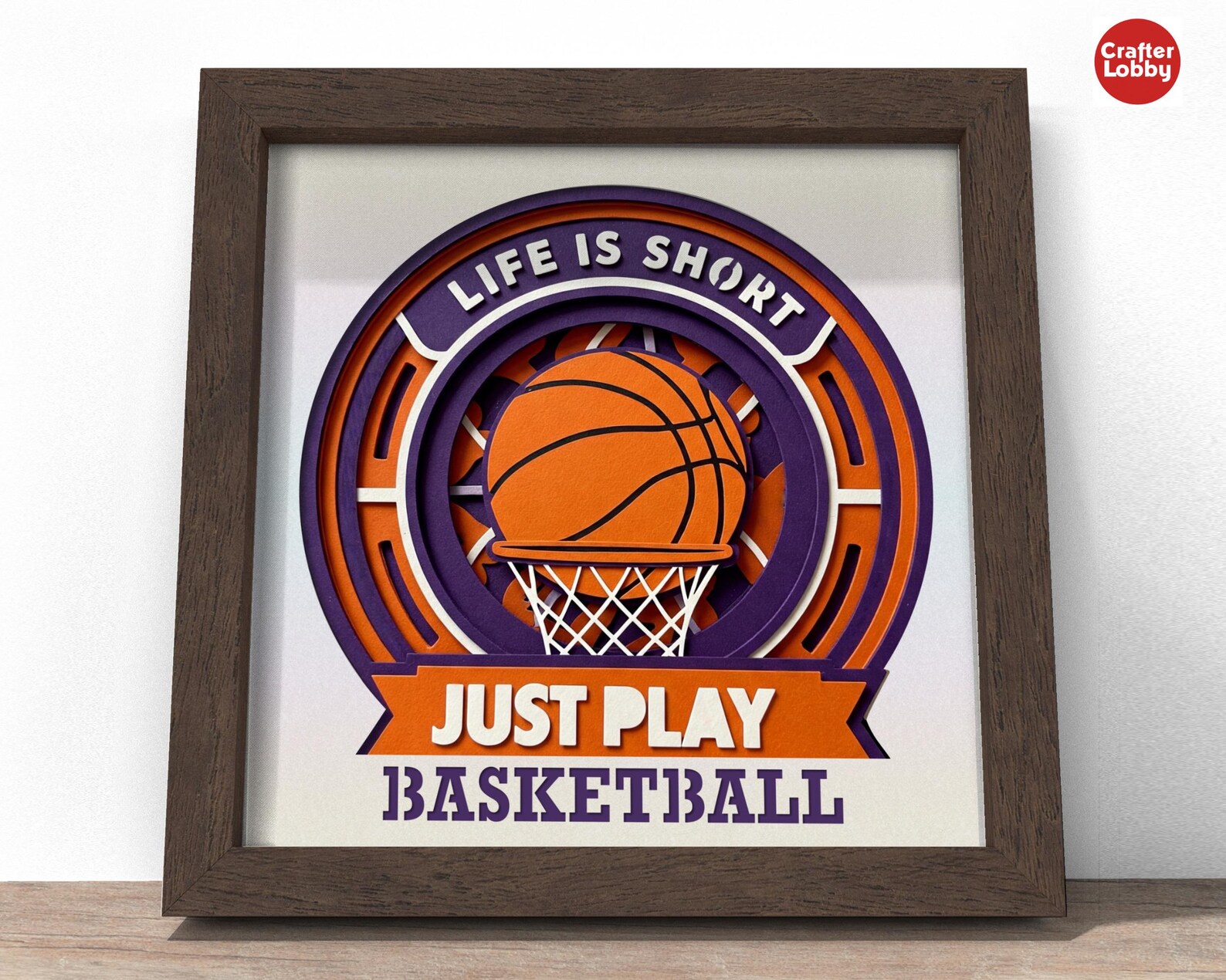 Basketball Shadow Box SVG: 3D Papercut Sports Svg File - Etsy