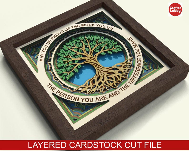 3d Tree of Life Shadow Box SVG: Inspirational Cricut File - Etsy