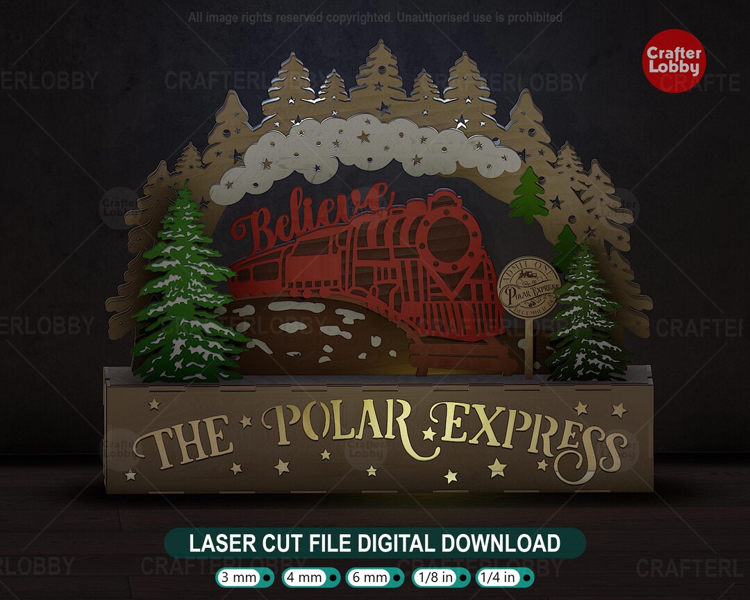 Christmas Train Standing Arch SVG File, Christmas Believe Schwibbogen ...