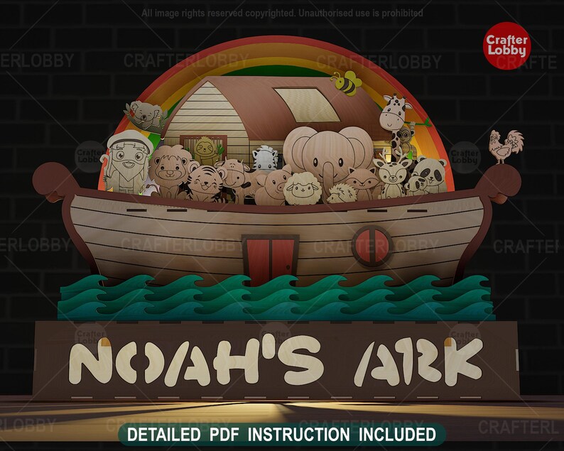 Noah's Ark Standing Arch SVG File, Bible Story, Sunday School Craft ...