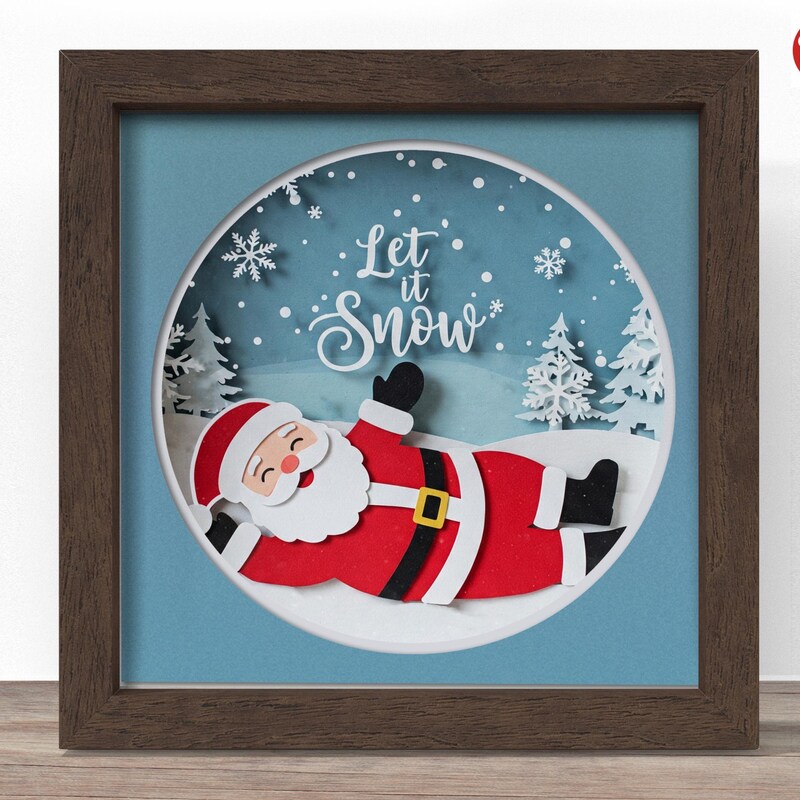 Santa Shadow Box - Etsy