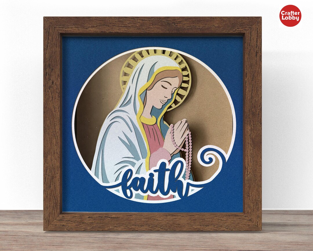 3d Faith Shadow Box SVG, Cricut SVG File, Religious Shadow Box File ...
