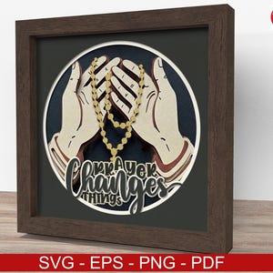 3D Prayer Shadow Box SVG: Praying Hands Papercut File (digital Download ...