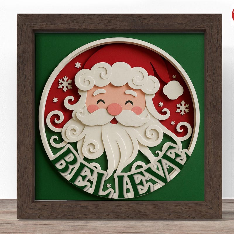 Christmas Shadow Box Svg - Etsy