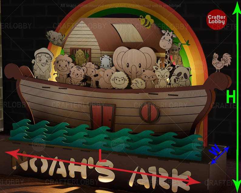 Noah's Ark Standing Arch SVG File, Bible Story, Sunday School Craft ...