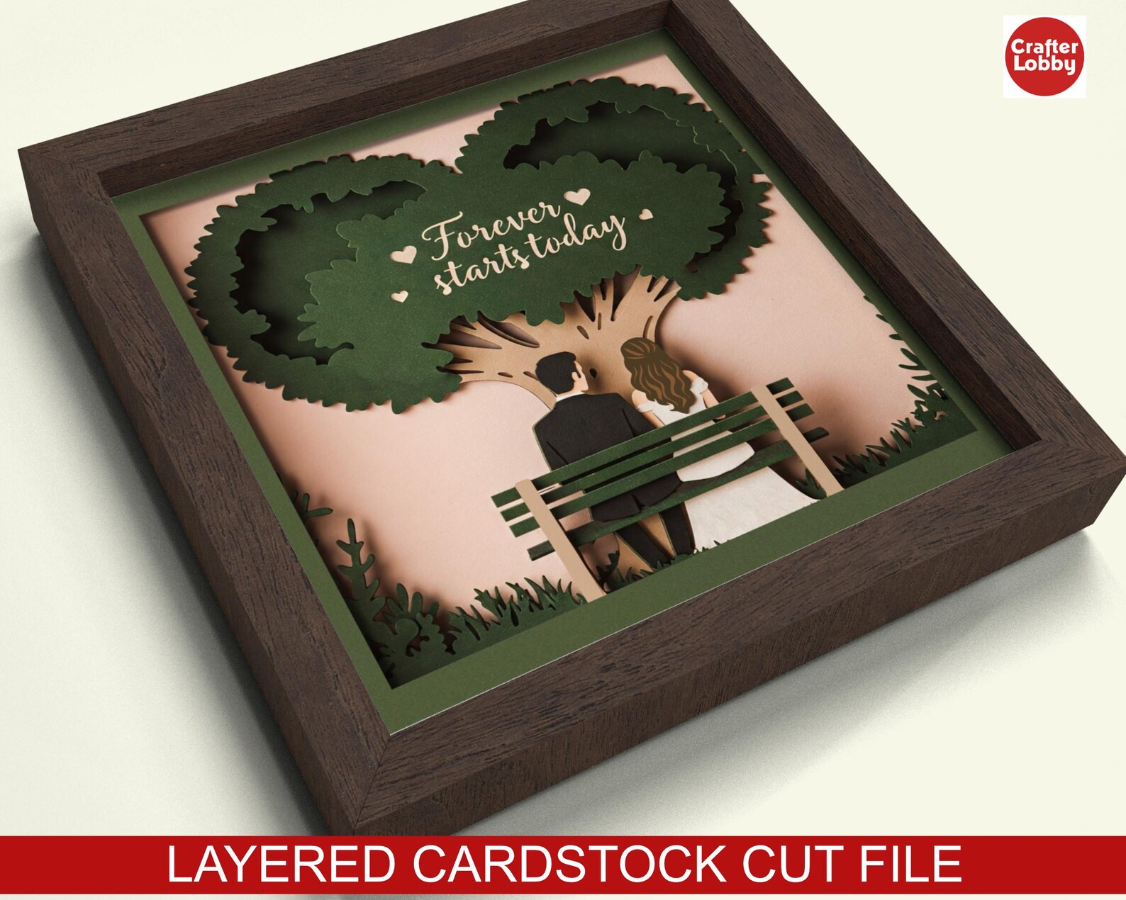 Wedding Couple Shadow Box SVG: 3D Papercut File for Cricut - Etsy