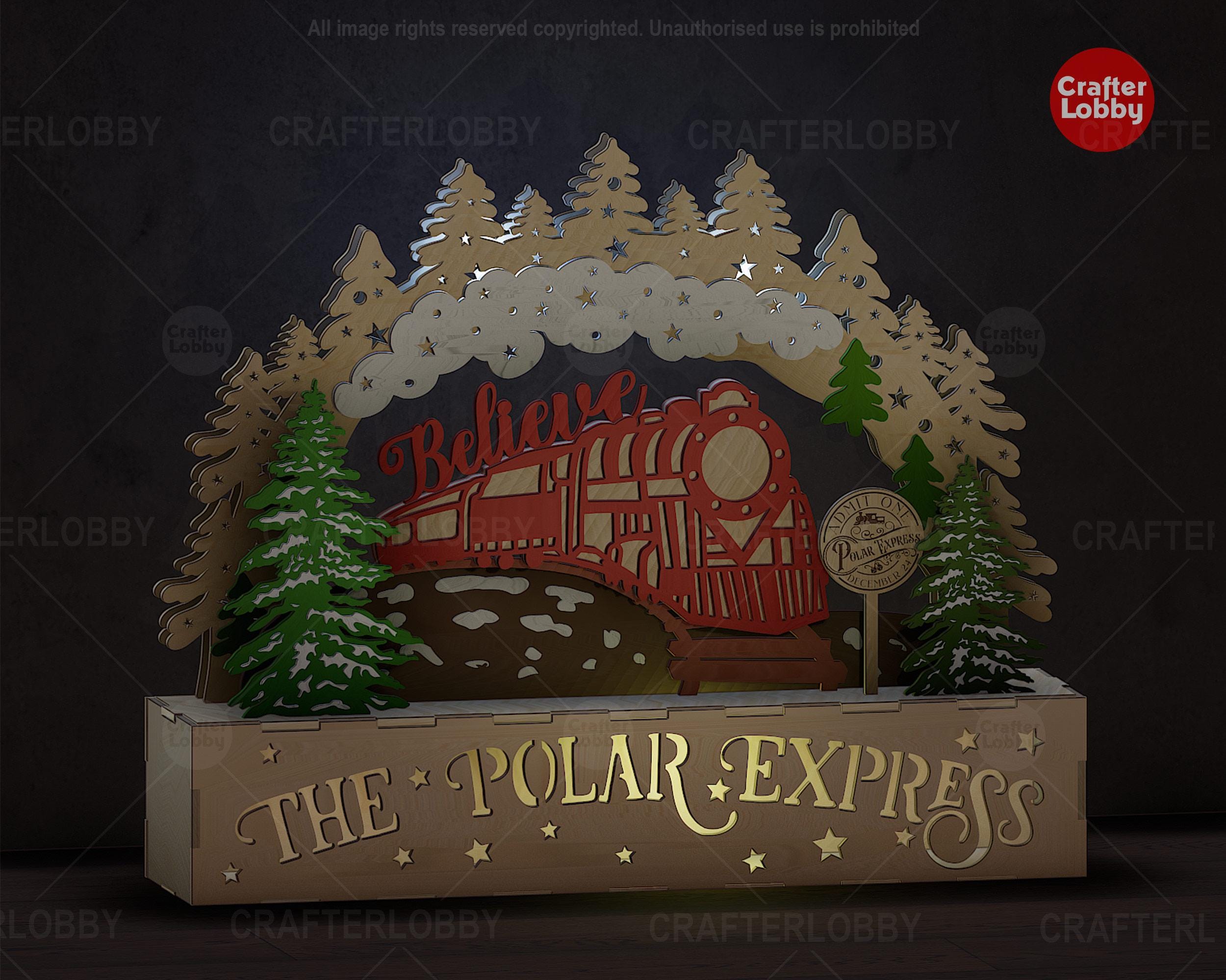 Christmas Train Standing Arch SVG File, Christmas Believe Schwibbogen ...